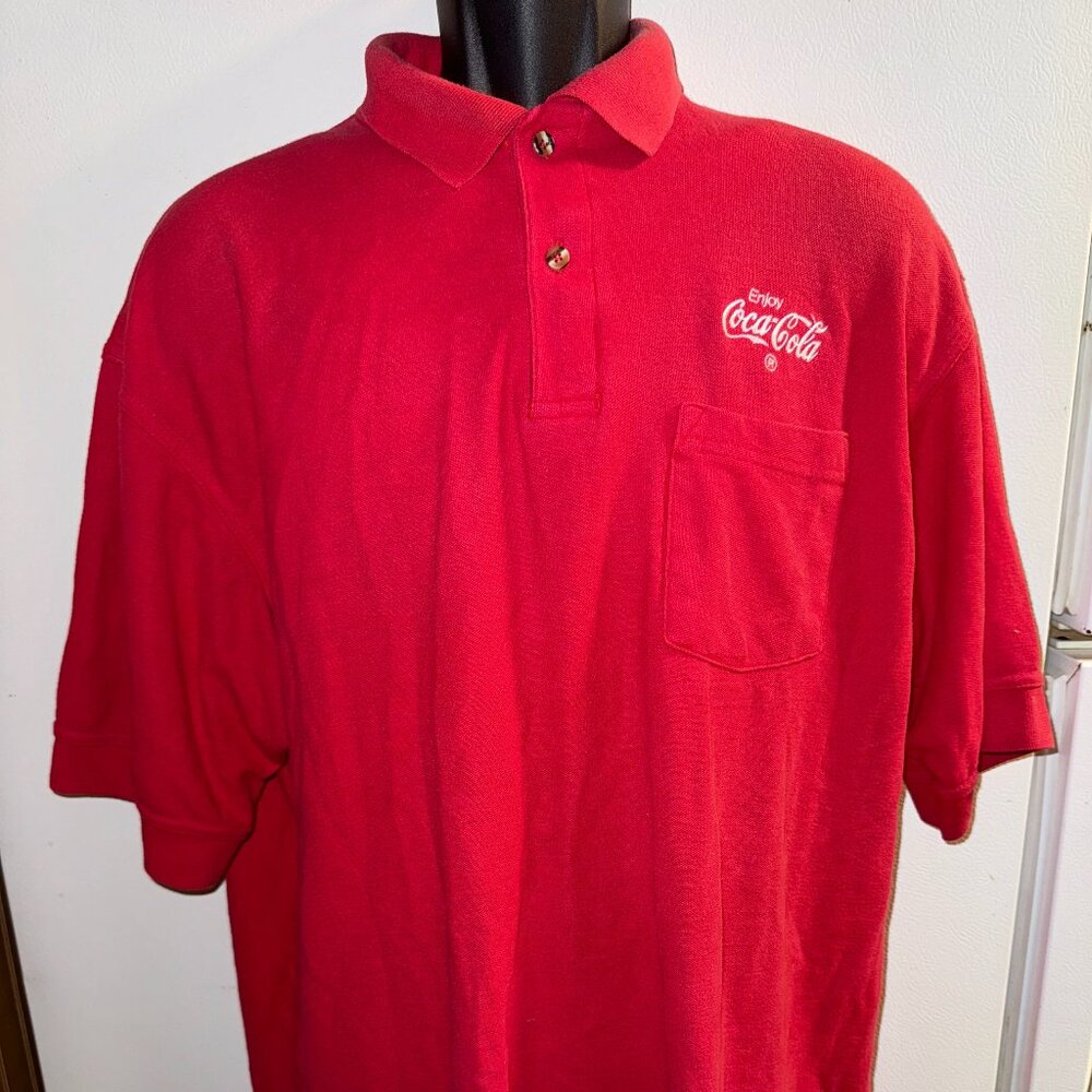 Coca-Cola Embroidered Polo - Company Work Uniform - Gem